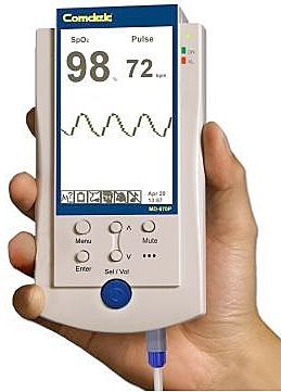 Hand-held pulse oximeter - MD-670P - Comdek Industrial - with separate sensor