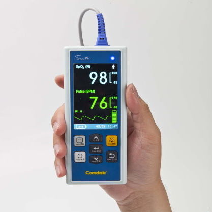 Hand-held pulse oximeter - Comdek Industrial - with separate sensor
