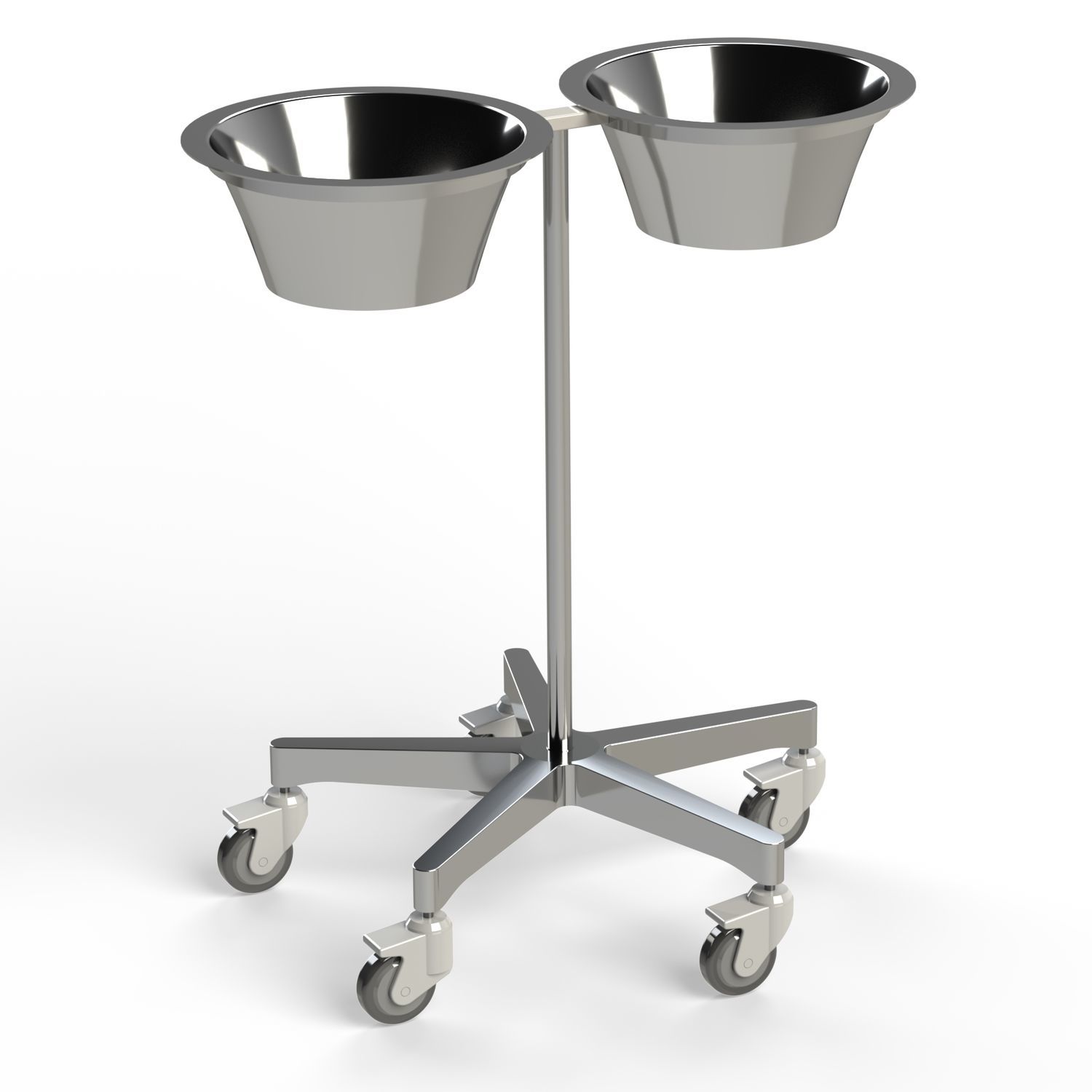 Double bin surgical basin stand - PC2AX - Conf Industries - trolley ...