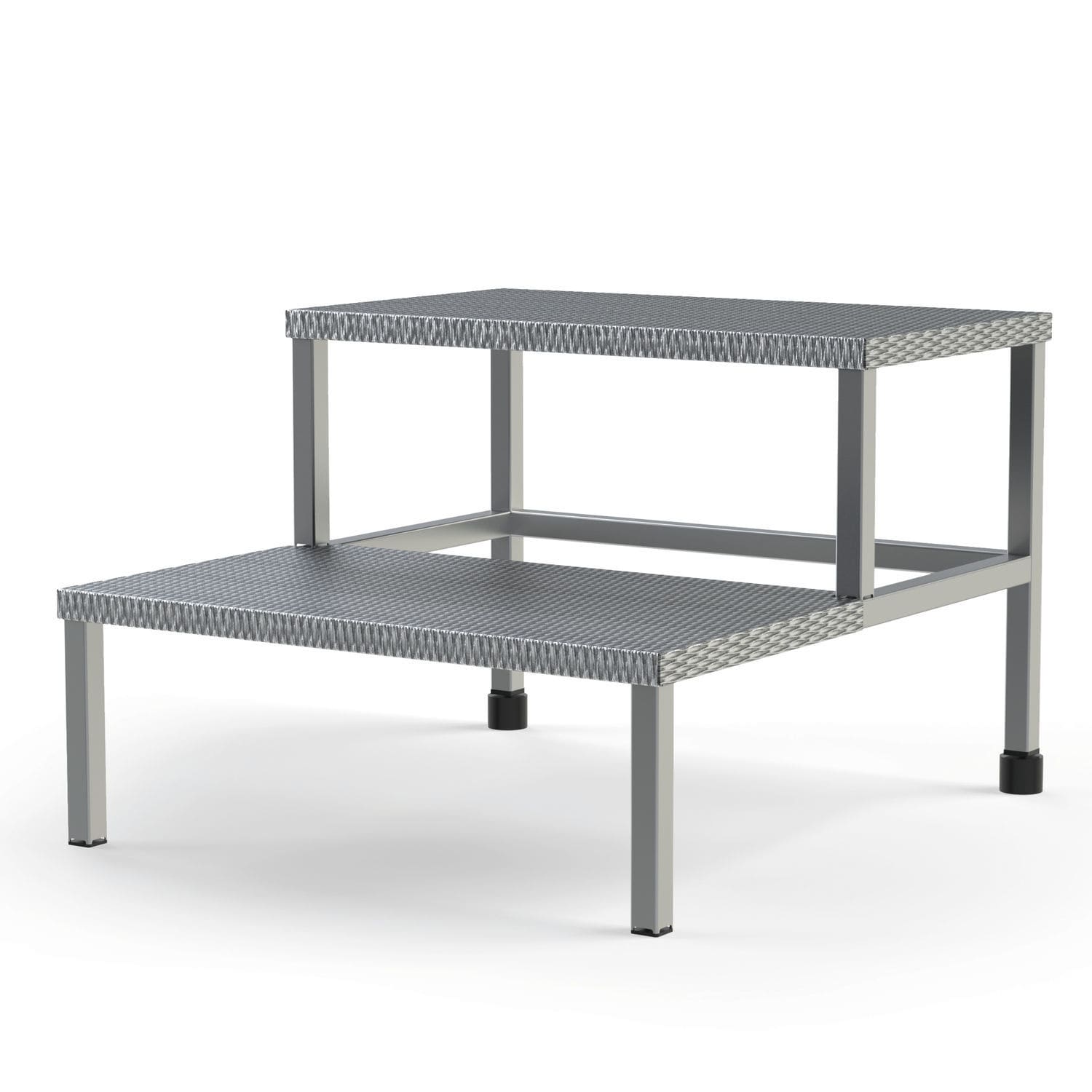 2-step step stool - GRA440 - Conf Industries - stainless steel / non-slip