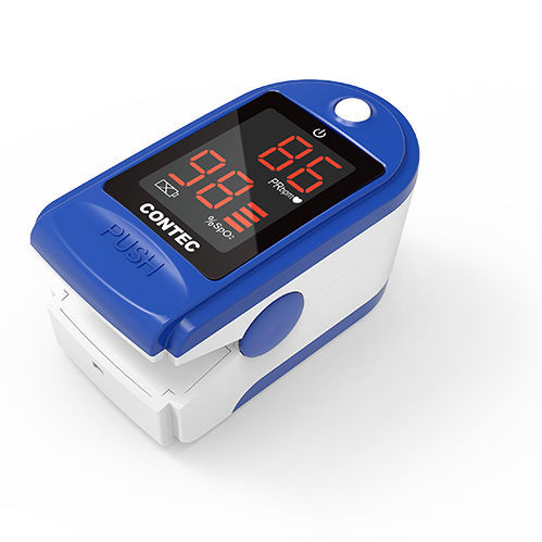 Fingertip pulse oximeter - CMS50DL - Contec Medical Systems - medical / battery-powered / blue