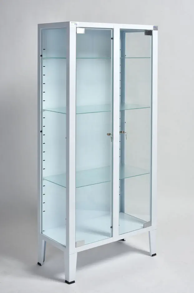 Medical Display Cabinet 700mm Wide Glass Mannequin Display Case With