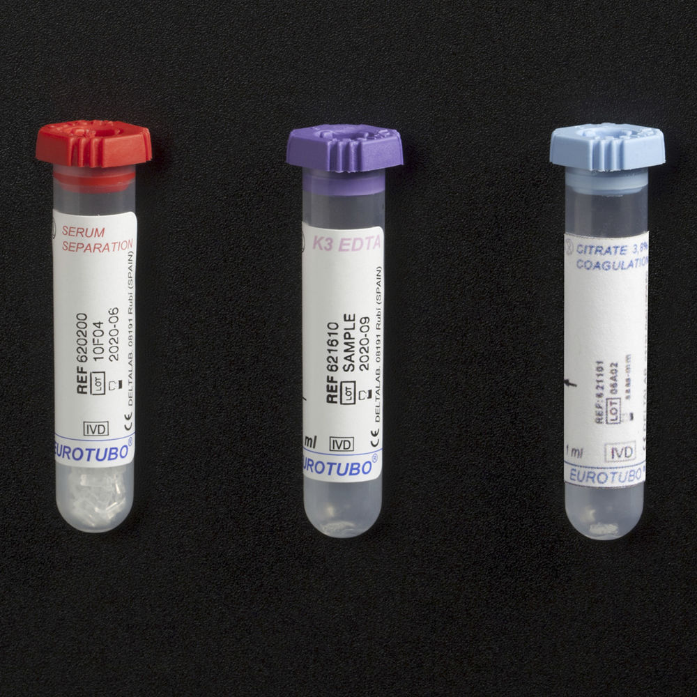 Laboratory collection tube - 620200 - Deltalab - cylindrical / blood ...