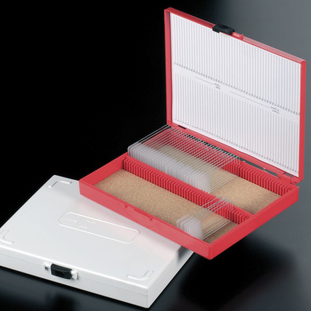 Microscope slide box - 19278 series - Deltalab - storage / ABS / with lid