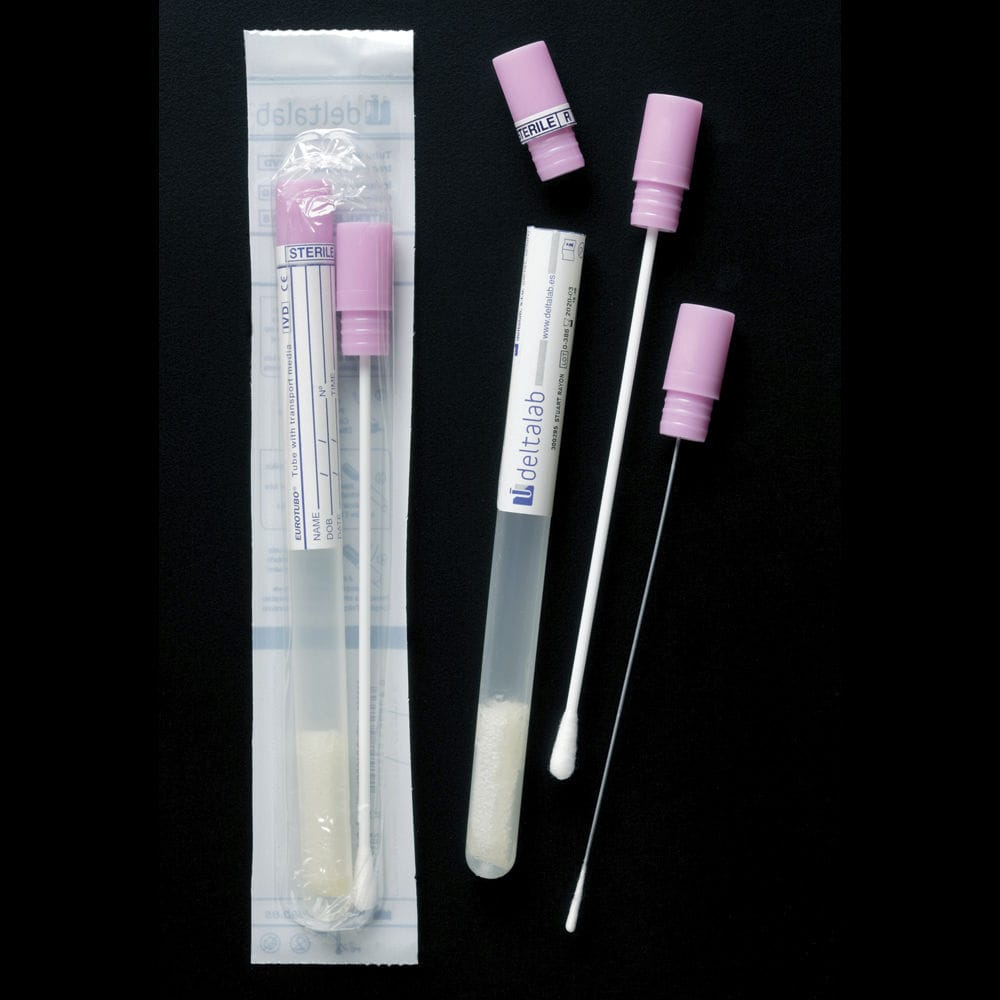 Microbiology swab - 300297 - Deltalab - virus / with transport medium ...