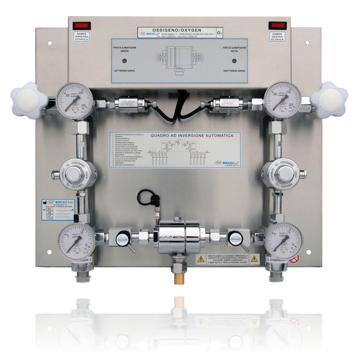 Oxygen supply unit - DZ Medicale - nitrous oxide / air / wall-mounted
