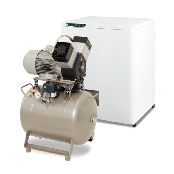 Laboratory air compressor - DK50 2V/50 - EKOM spol - piston / oil-free ...