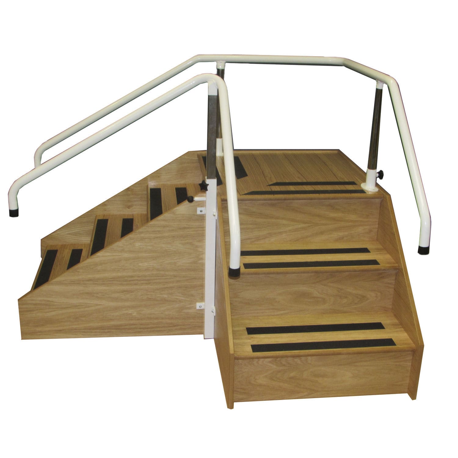 Corner rehabilitation staircase - RH020NS - EMS Physio - with 2 handrails