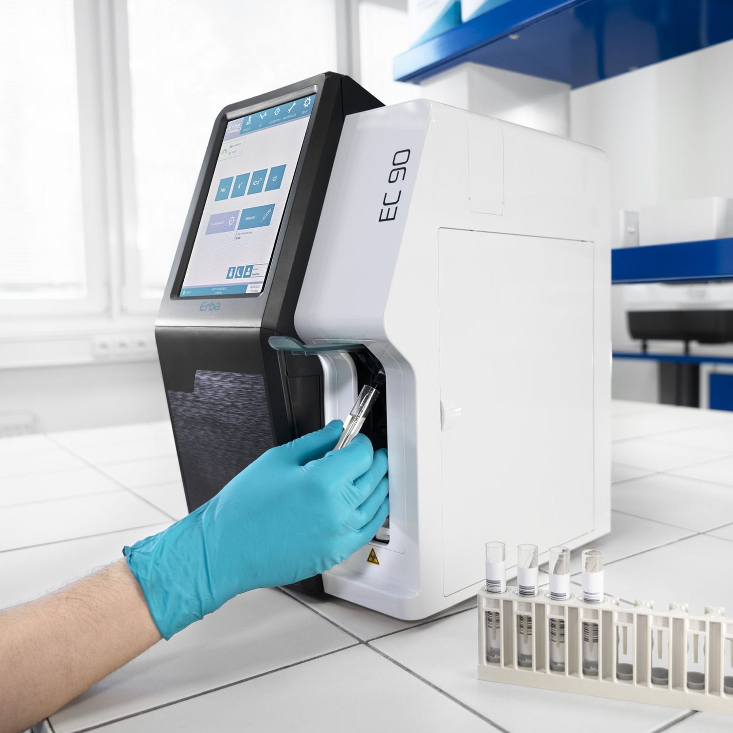 Automatic electrolyte analyzer - EC 90 - ERBA Diagnostics Mannheim - K+ ...