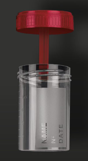 Feces sample container - 25160 - F.L. Medical - polypropylene / with ...