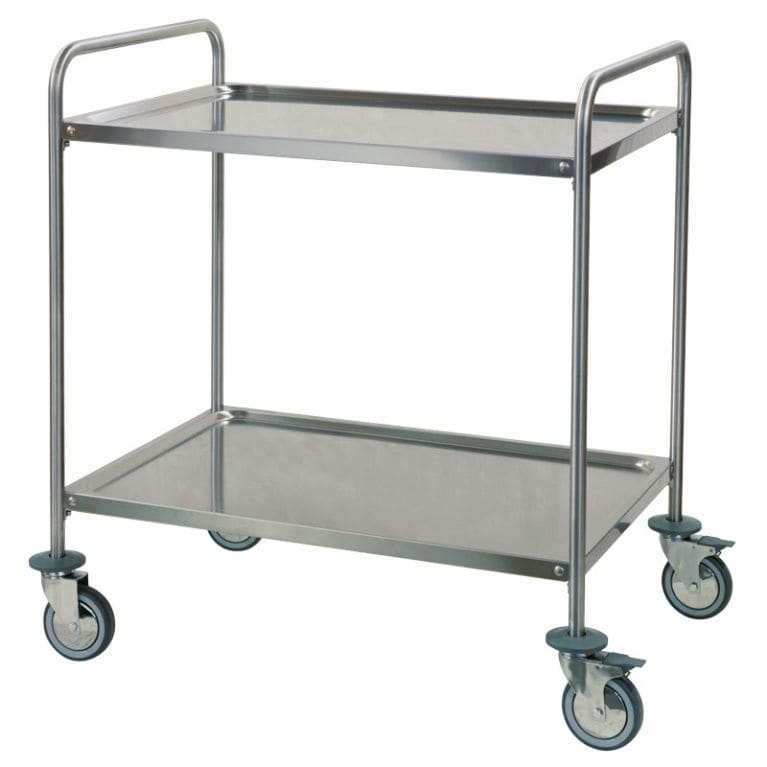 Service trolley / for operating rooms / for instruments / 3-tray ...
