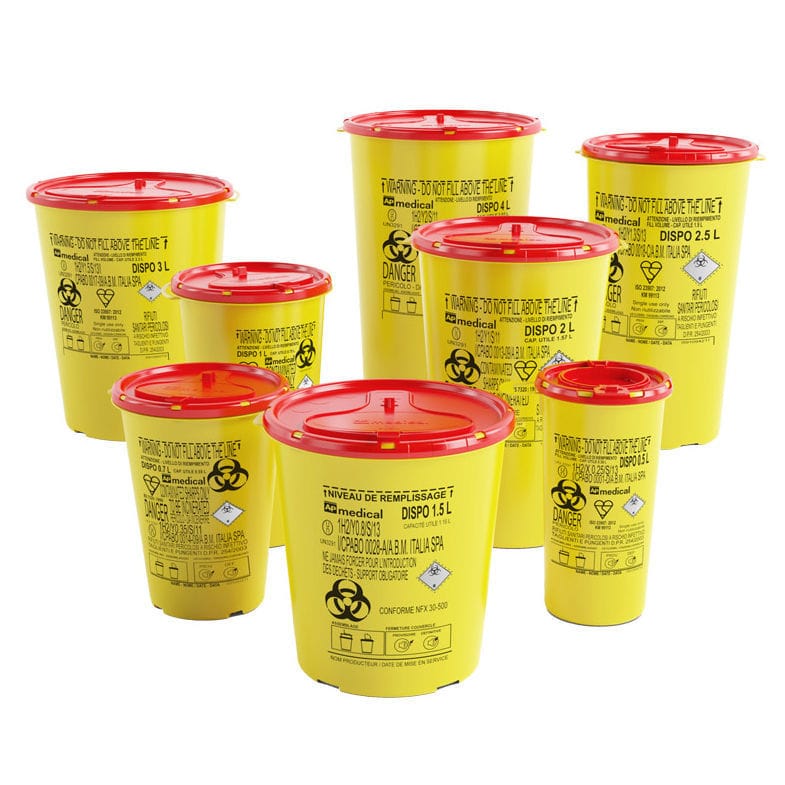 Needle container - Dispo - Francehopital - for biohazards / polypropylene