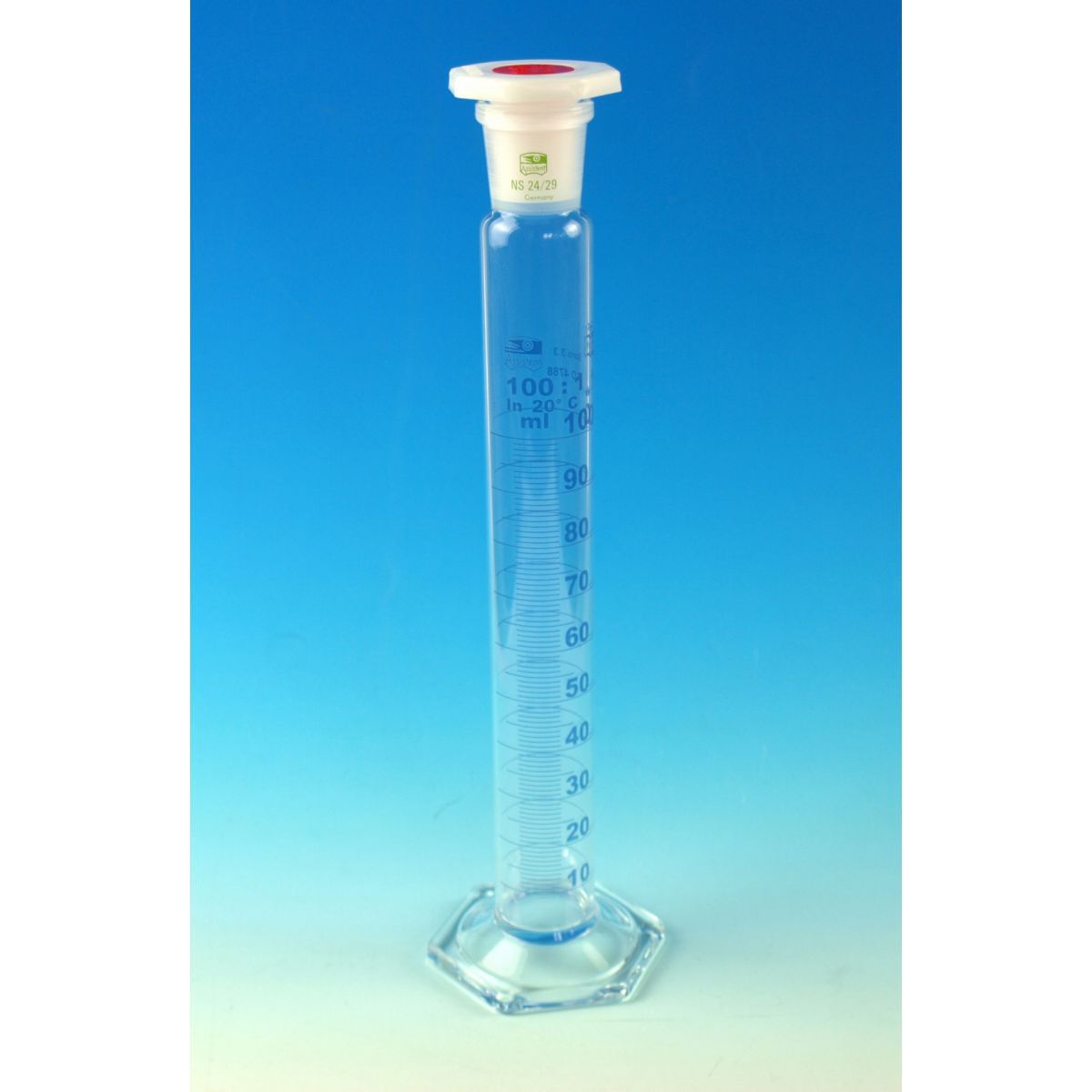 Borosilicate glass measuring cylinder - 42215 series - Glaswarenfabrik ...