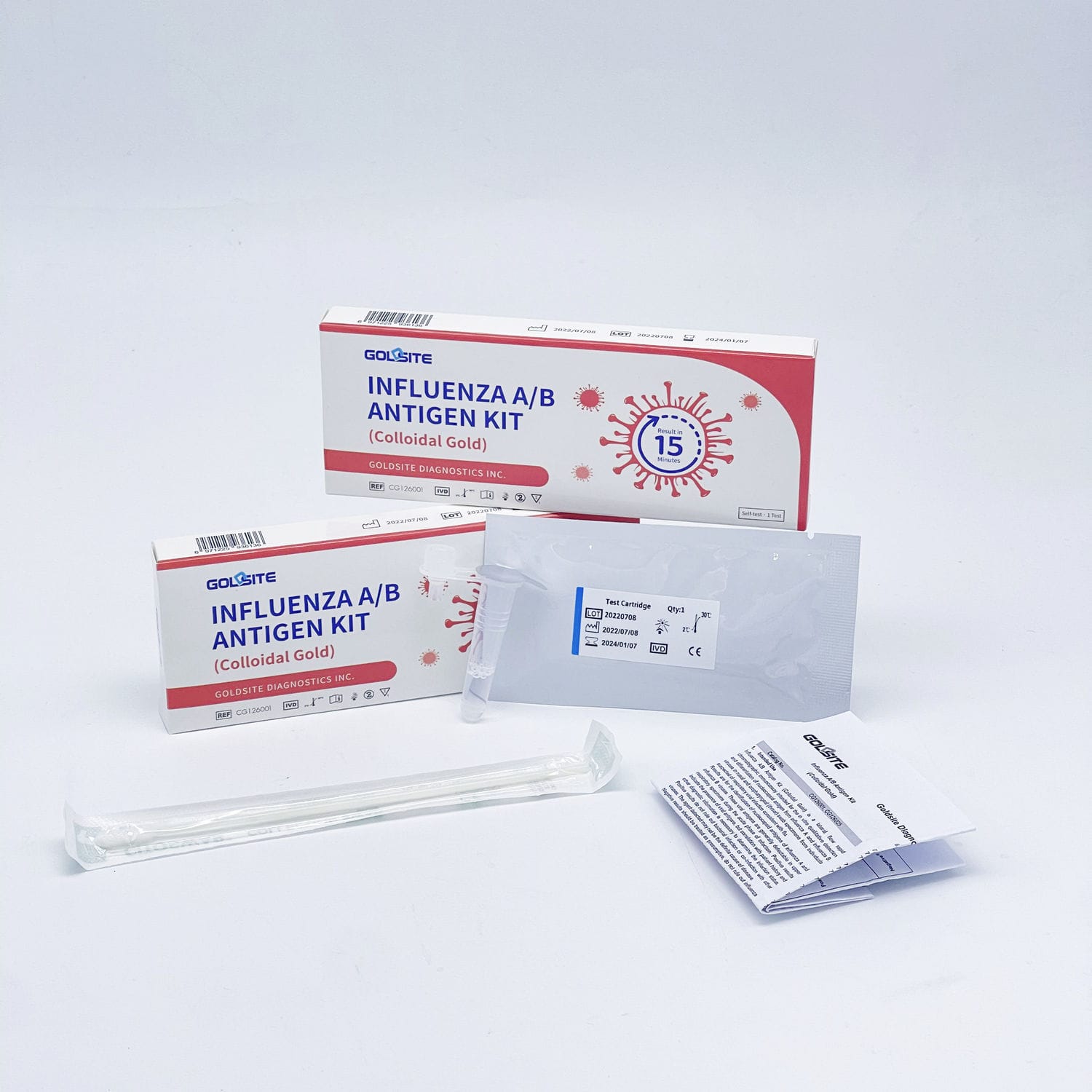 Flu test kit - CG126001 - Goldsite Diagnostics Inc. - for antigens ...