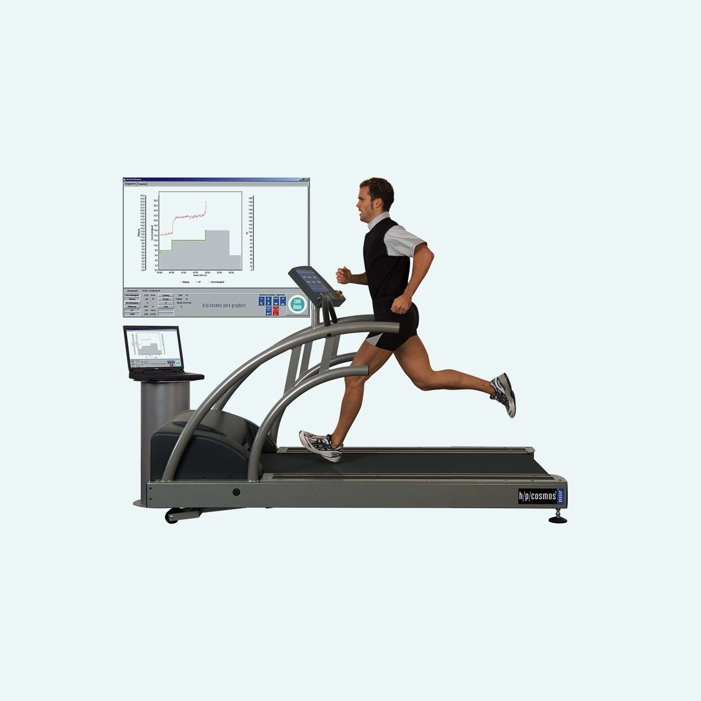 Treadmill with handrails - quasar® - h/p/cosmos sports & medical