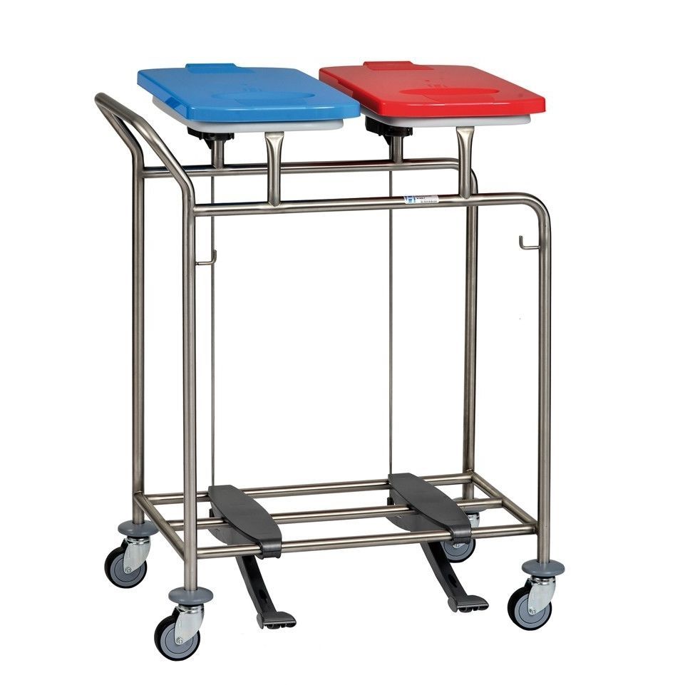 Medical linen trolley - W295L - Hammerlit - transport / with foot pedal ...