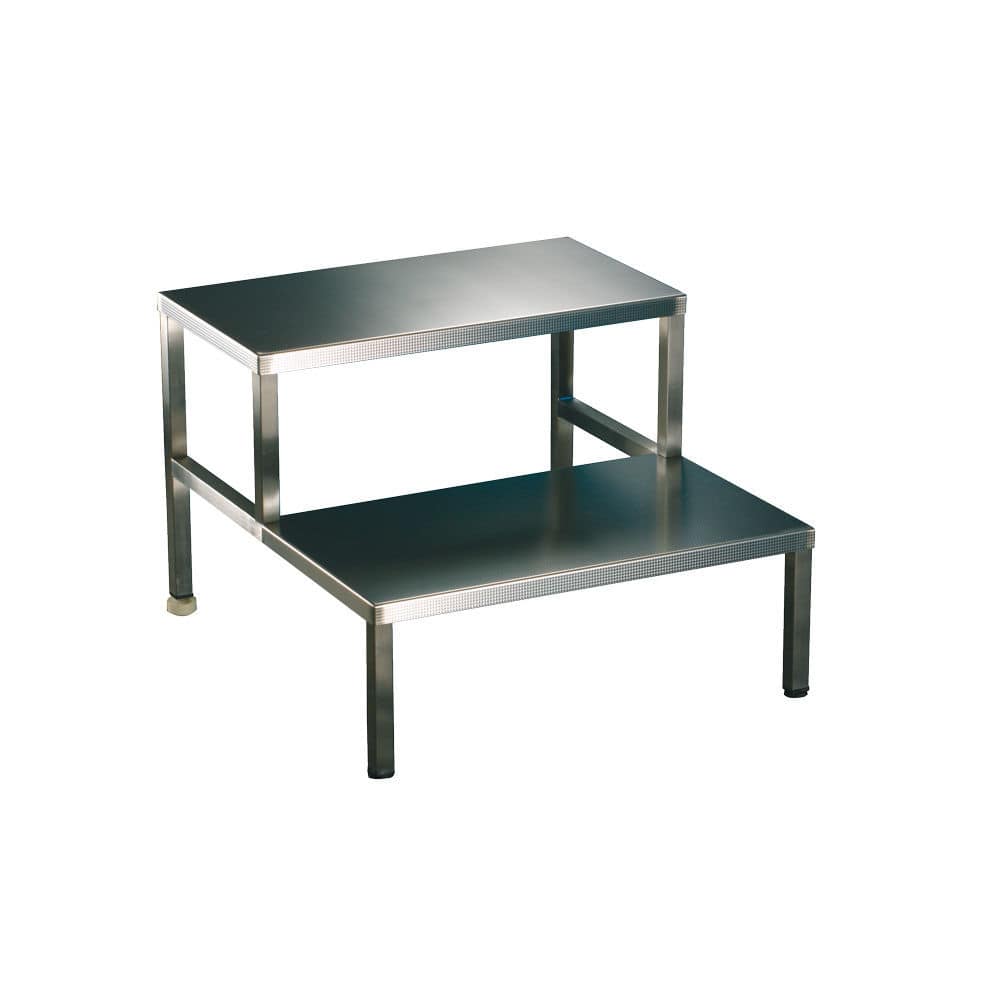 2-step step stool - OPAT60652244A - Hammerlit - stainless steel / non-slip