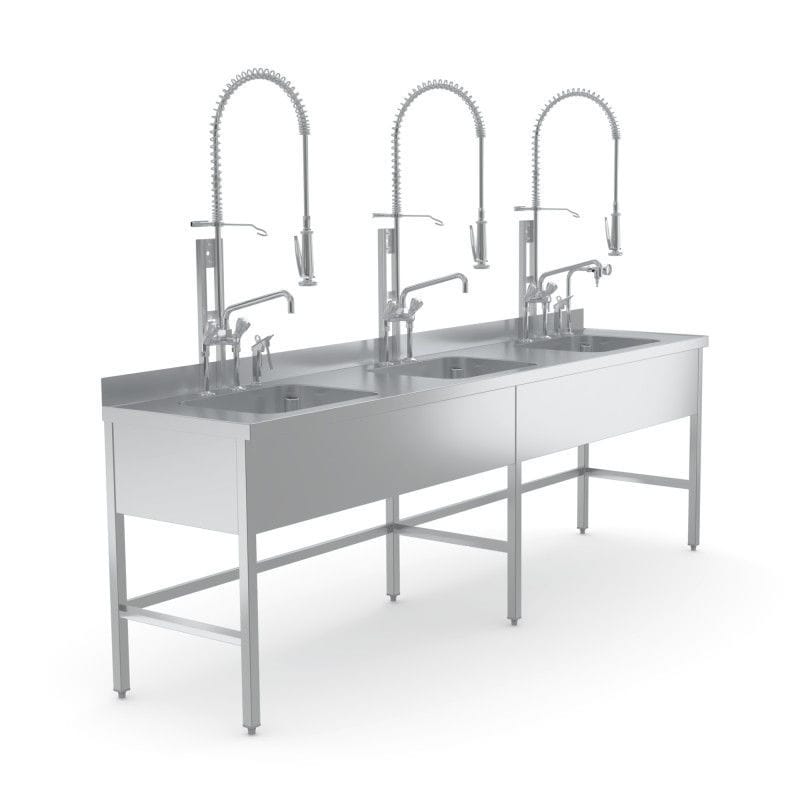 Medical sink - 7505826 - Hupfer Metallwerke GmbH & Co. KG - 3-station