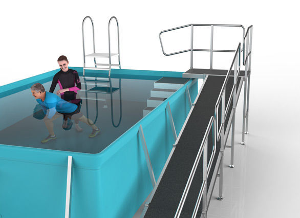 Above-ground rehabilitation swimming pool - MODULAR - Hydro Physio