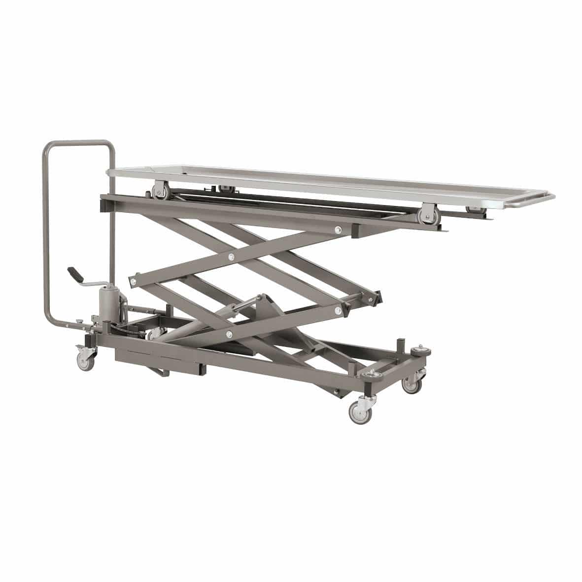 Lifting mortuary trolley - FP000046 - HYGECO - hydraulic / stainless ...