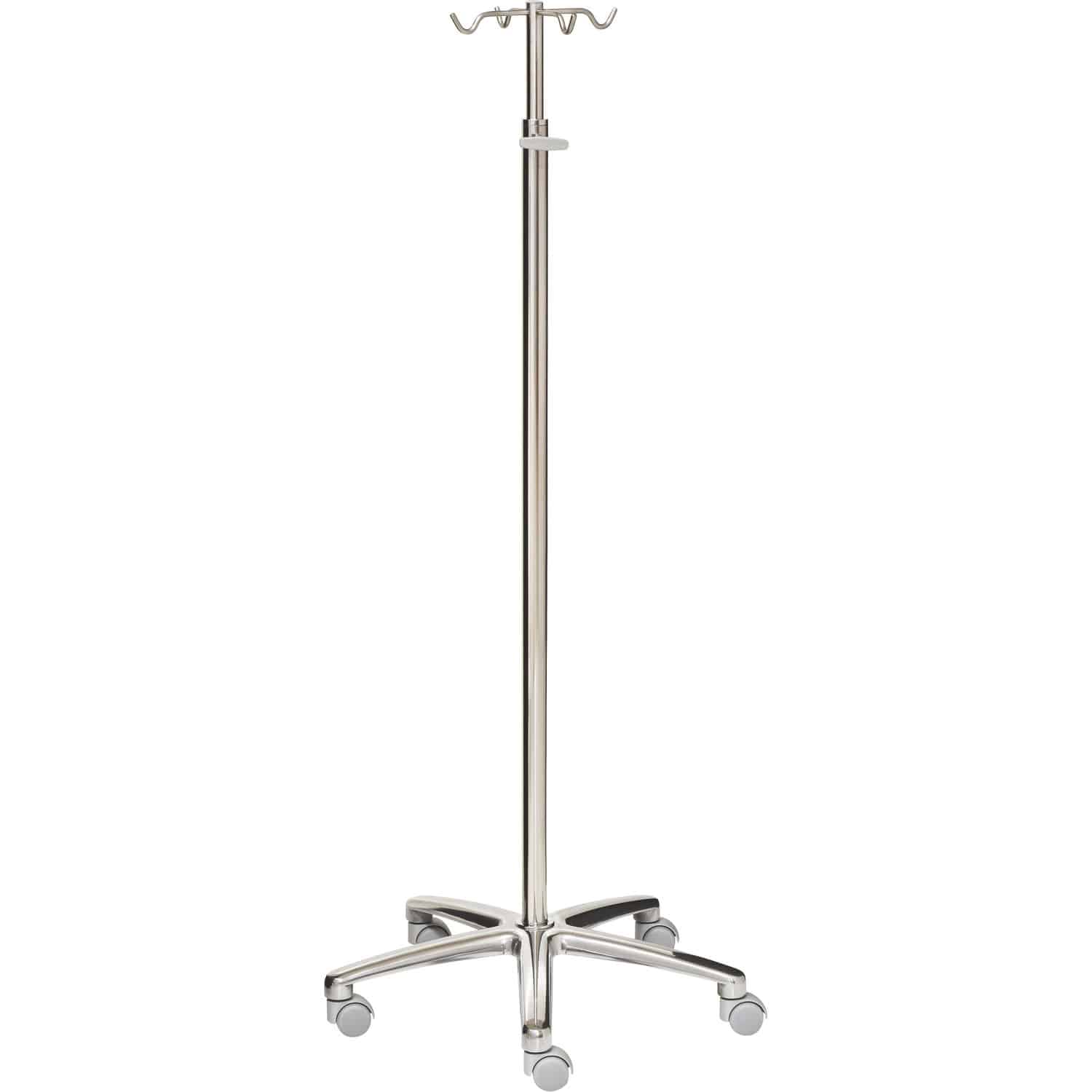 IV pole on casters - 22339 - Inmoclinc - 4-hook / stainless steel