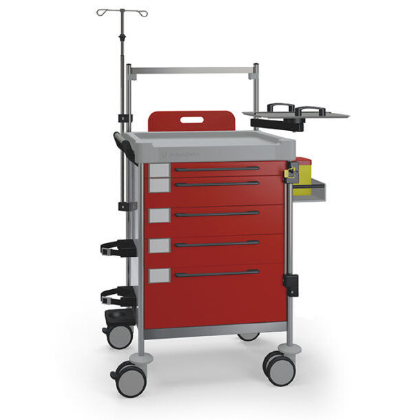 Emergency trolley - 1224 R - Insausti - stainless steel / with drawer ...
