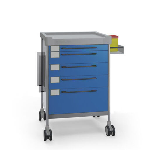 Medical trolley - 3127 B - Insausti - multi-function / stainless steel / 5-drawer