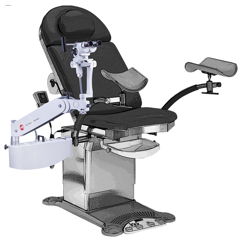 Binocular colposcope - SOM® 42 - Karl Kaps - examination chair-mounted