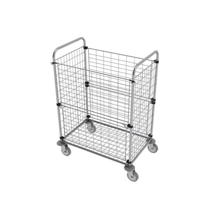 Transport trolley - BESI 1 - Klaro - stainless steel / plastic / folding