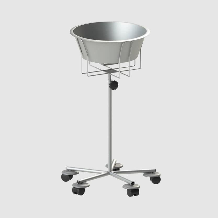 Trolley-mounted surgical basin stand - NEREZ1013 - Klaro, spol. s r.o ...