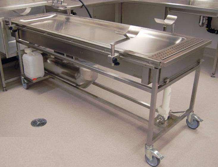 Forensic autopsy table - STV 10/850-ROLL-IN - KUGEL medical GmbH & Co ...