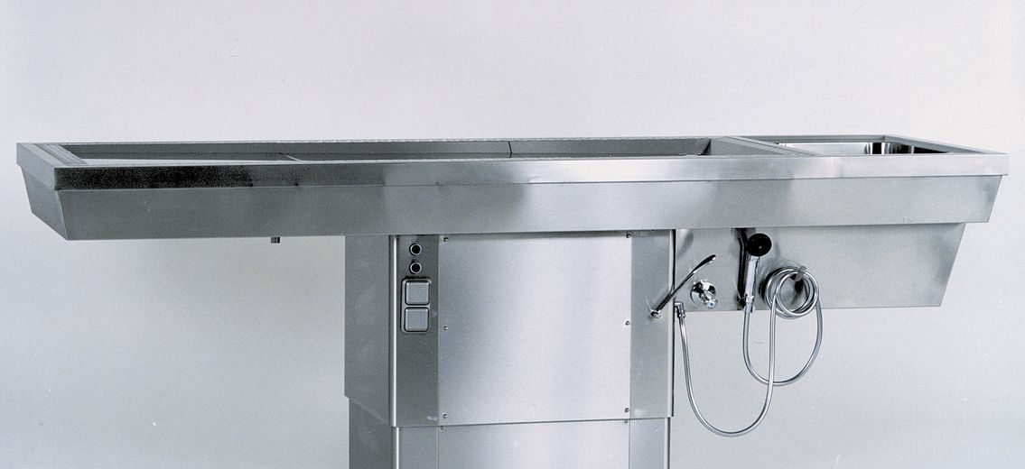Forensic autopsy table - STV 10/850 - KUGEL medical GmbH & Co. KG - for ...