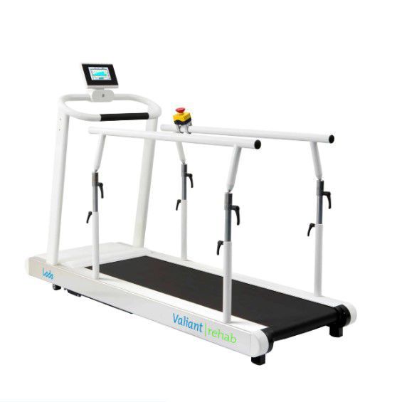 Treadmill ergometer with handrails - Valiant 2 rehab - Lode - with ...