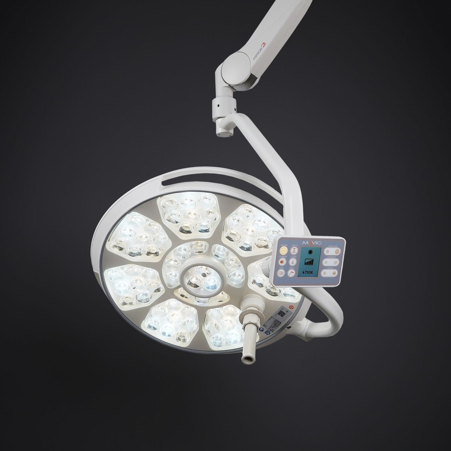 Ceiling-mounted surgical light - LED6 MC - MAVIG - LED / 98 / with ...