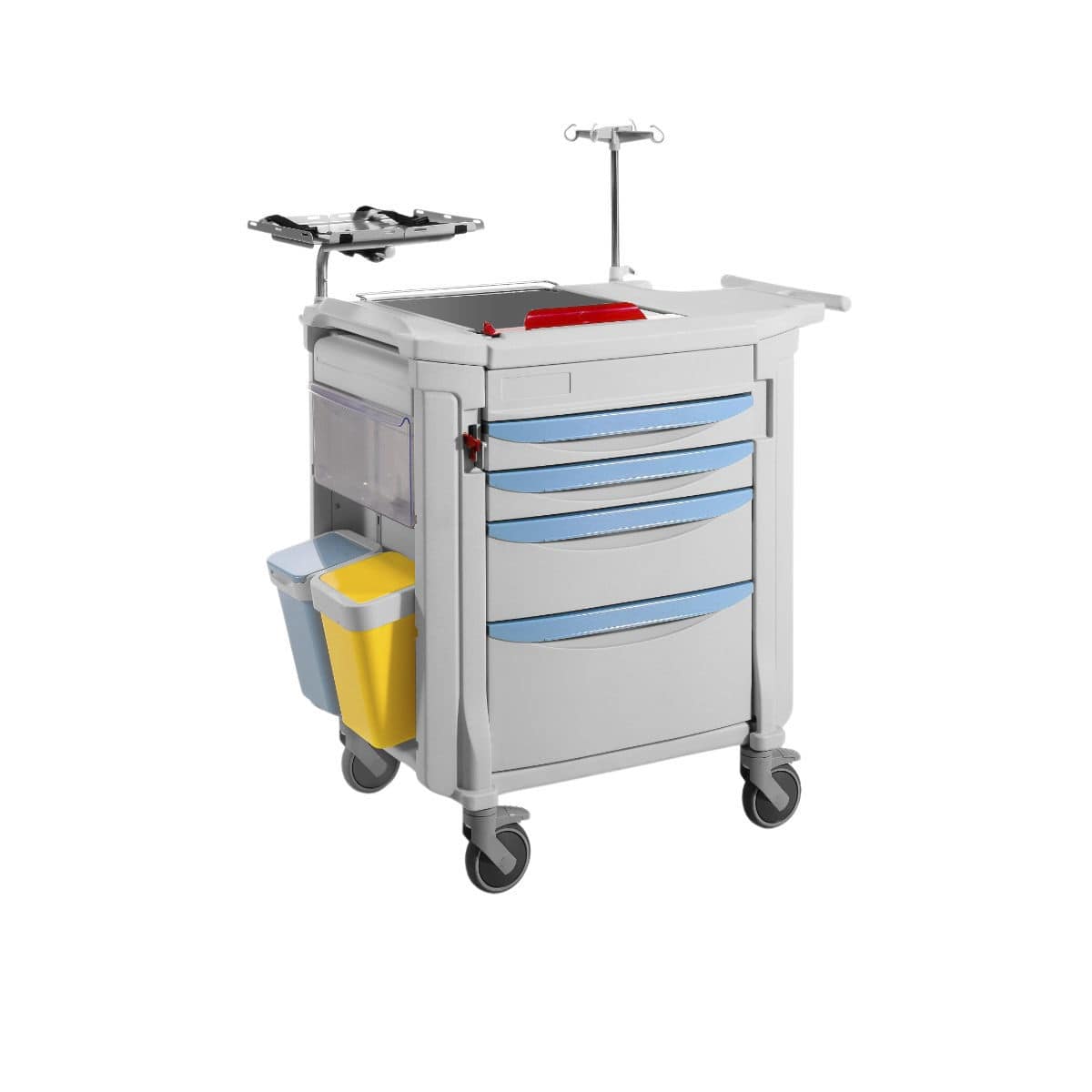 Medication trolley - Medical Iberica - stainless steel / 4-drawer ...