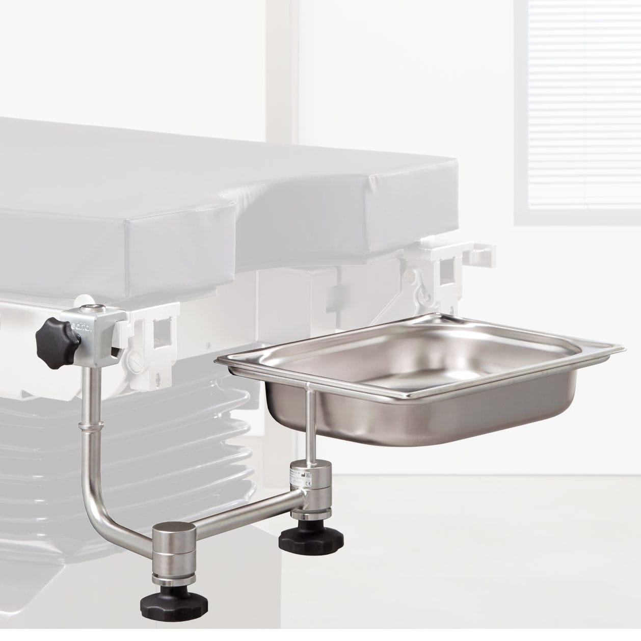Surgery table-mounted surgical basin stand - 91612 - medifa - stainless ...