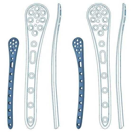 Distal compression plate - MEDIN - tibia / femoral / proximal