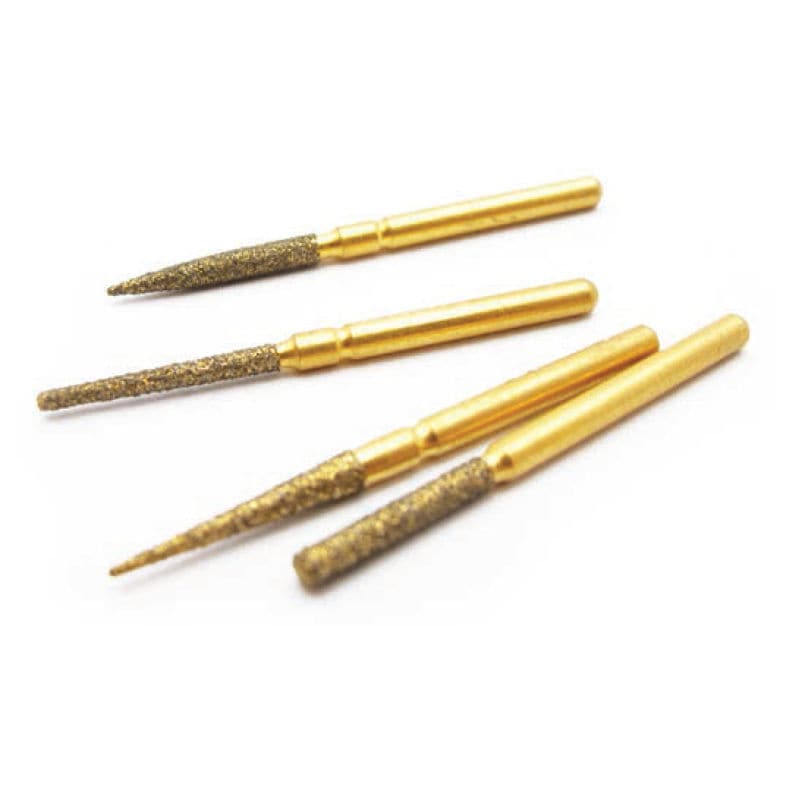 Dental burr - MEDIN - diamond / gold / medium