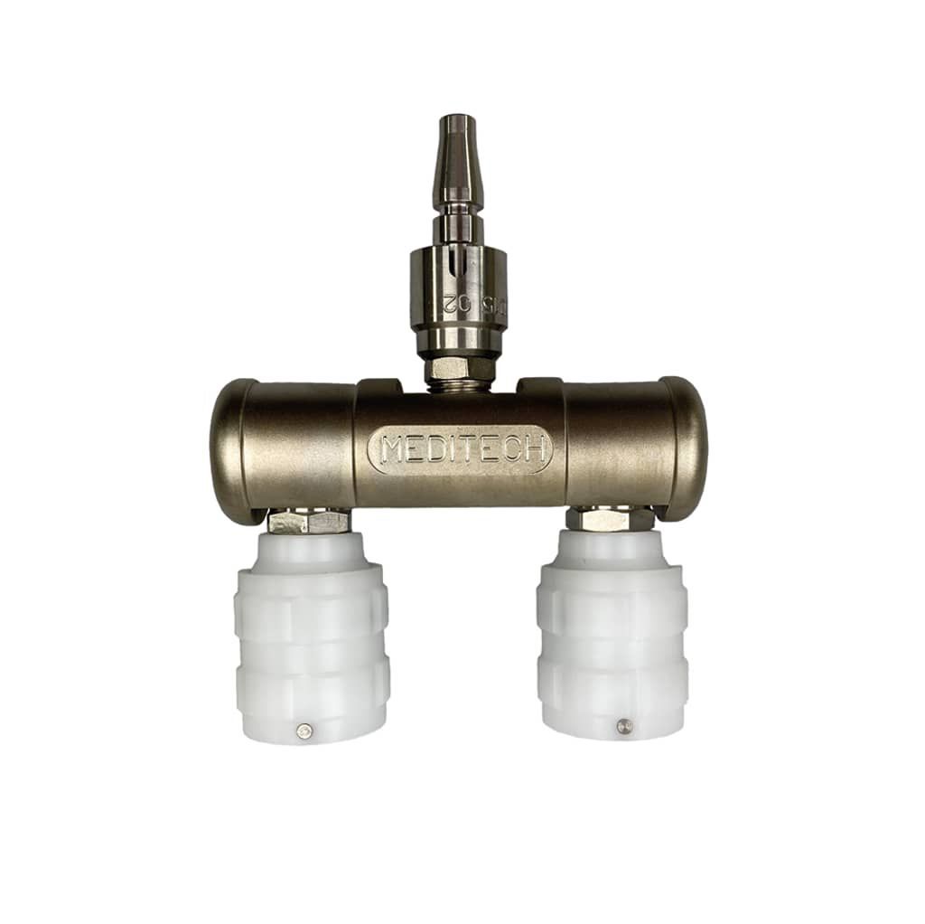 BS type adapter - Meditech - for medical gas / straight