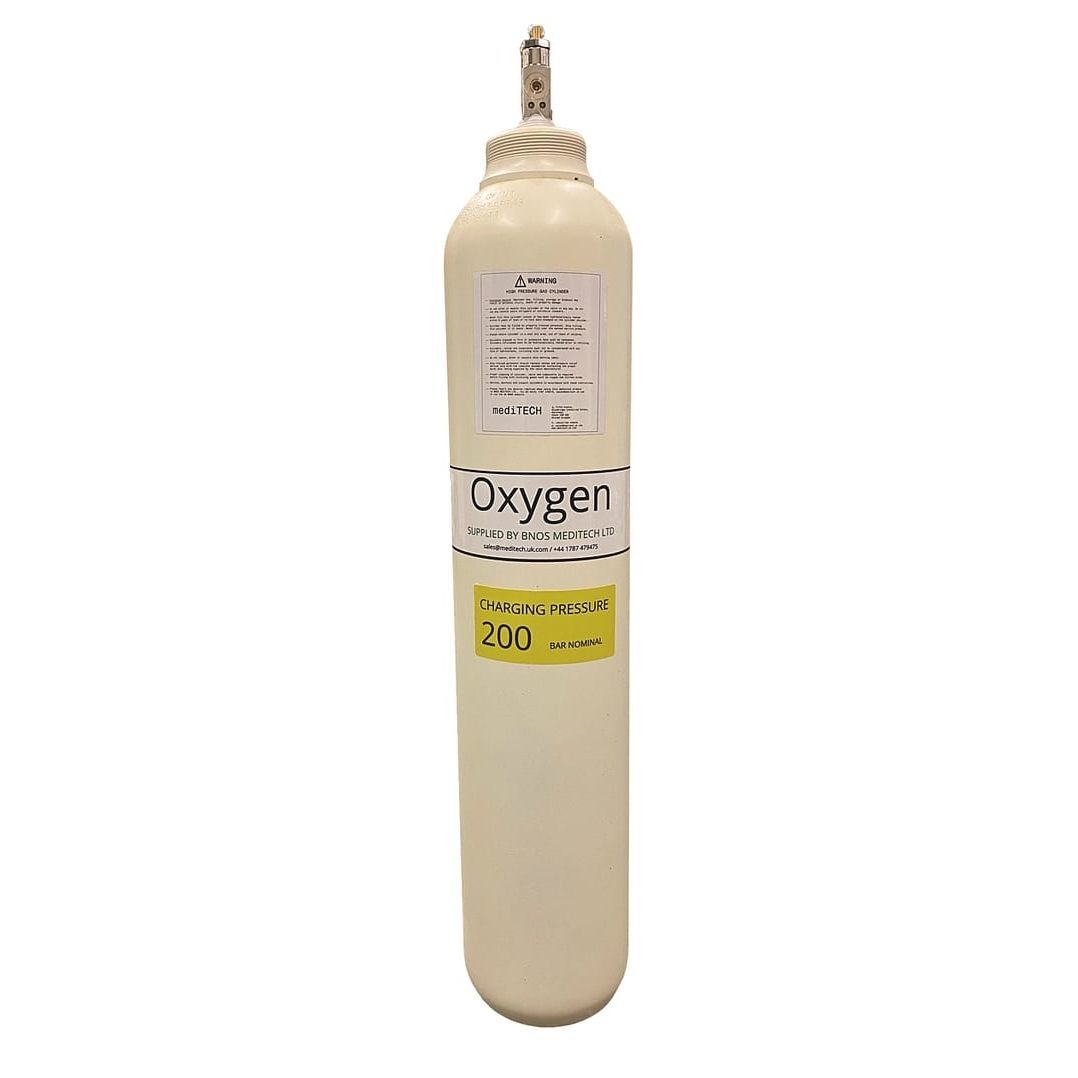 Oxygen medical gas cylinder - 676-0029-00 - Meditech - stainless steel ...