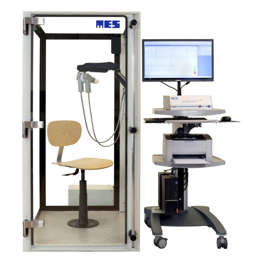 Computer-based spirometer - Lungtest LAB Body - MES - trolley-mounted ...