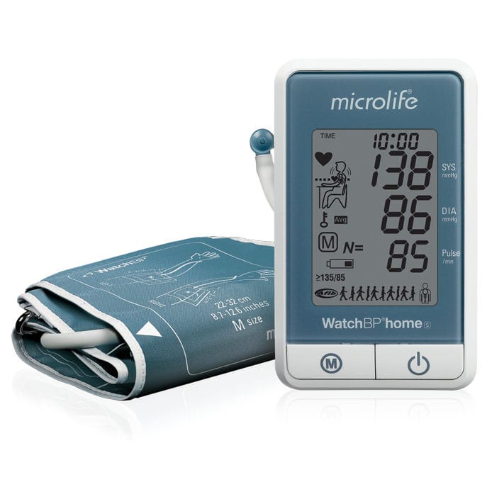 Automatic blood pressure monitor - HOME S - Microlife - with adult cuff