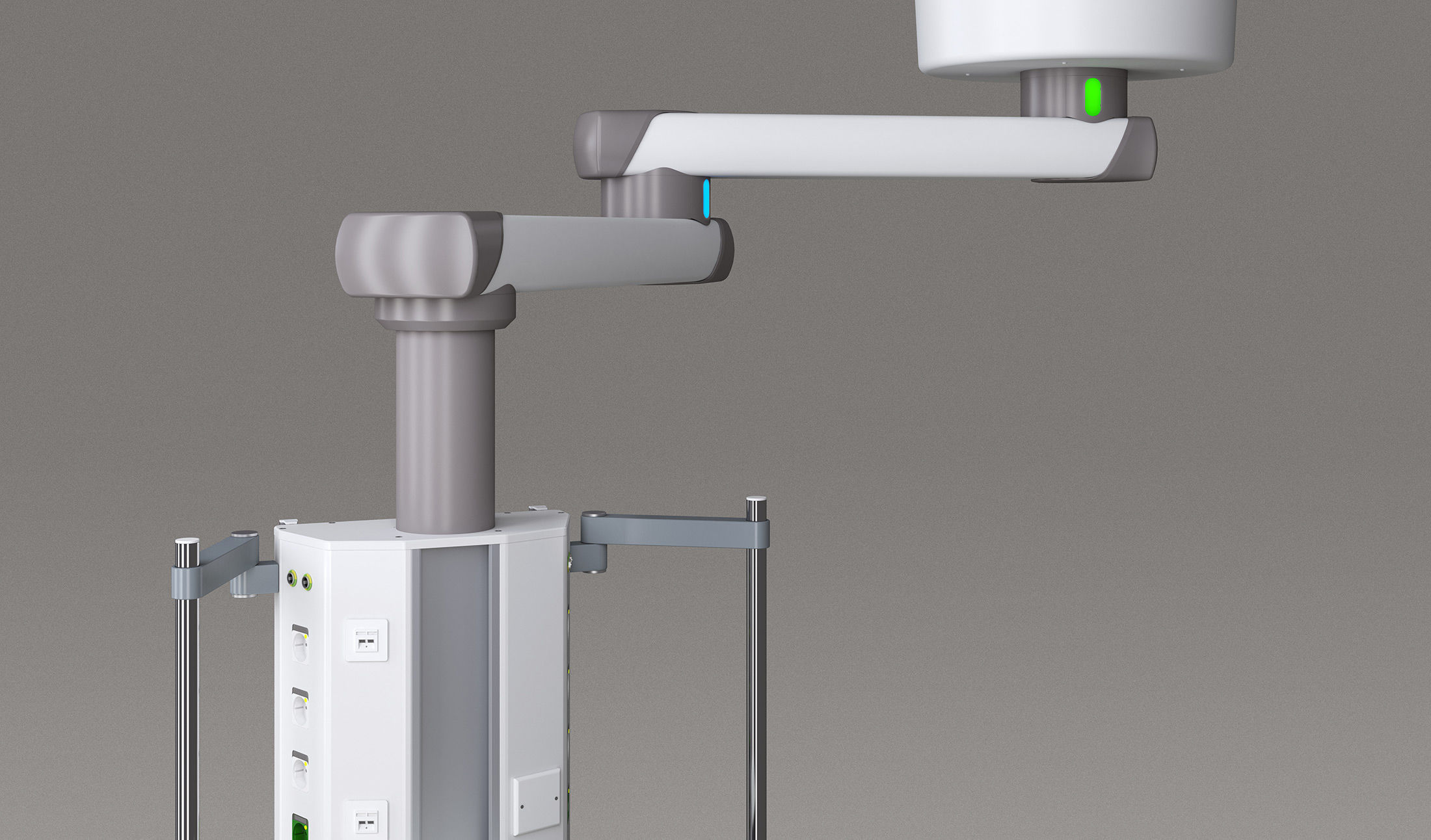 Medical pendant - moduversa plus - modul technik - ceiling-mounted / intensive care / articulated