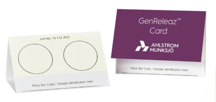 DNA elution collection card - GenReleaz™ - Ahlstrom-Munksjö ...