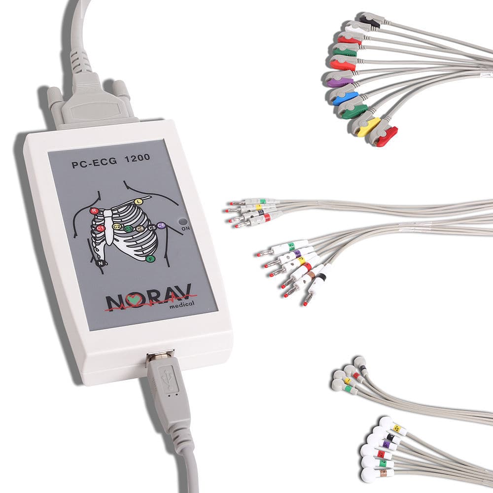 Resting electrocardiograph - 1200M - NORAV Medical - 12-channel ...