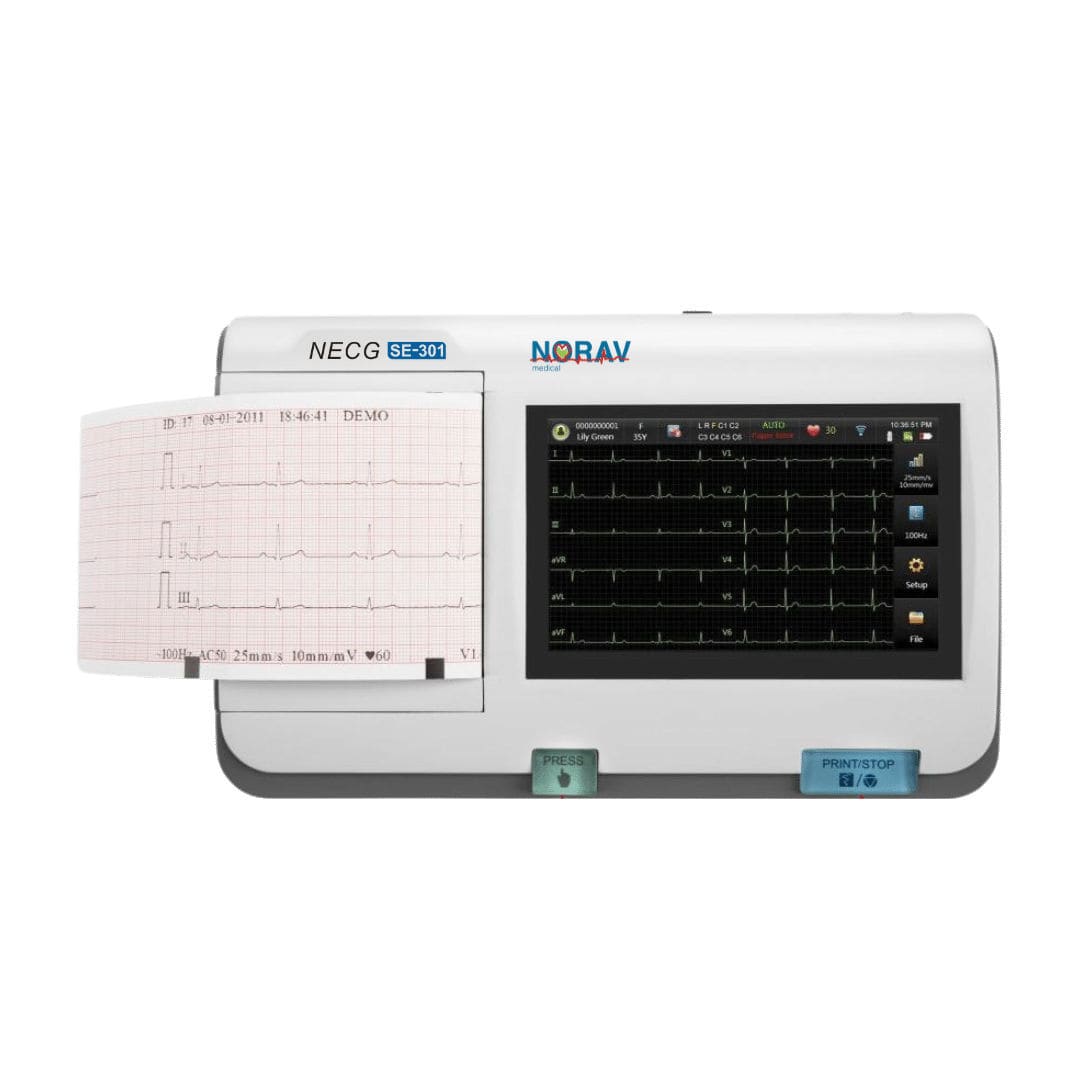 Resting electrocardiograph - NECG SE-301 - NORAV Medical - 3-channel ...