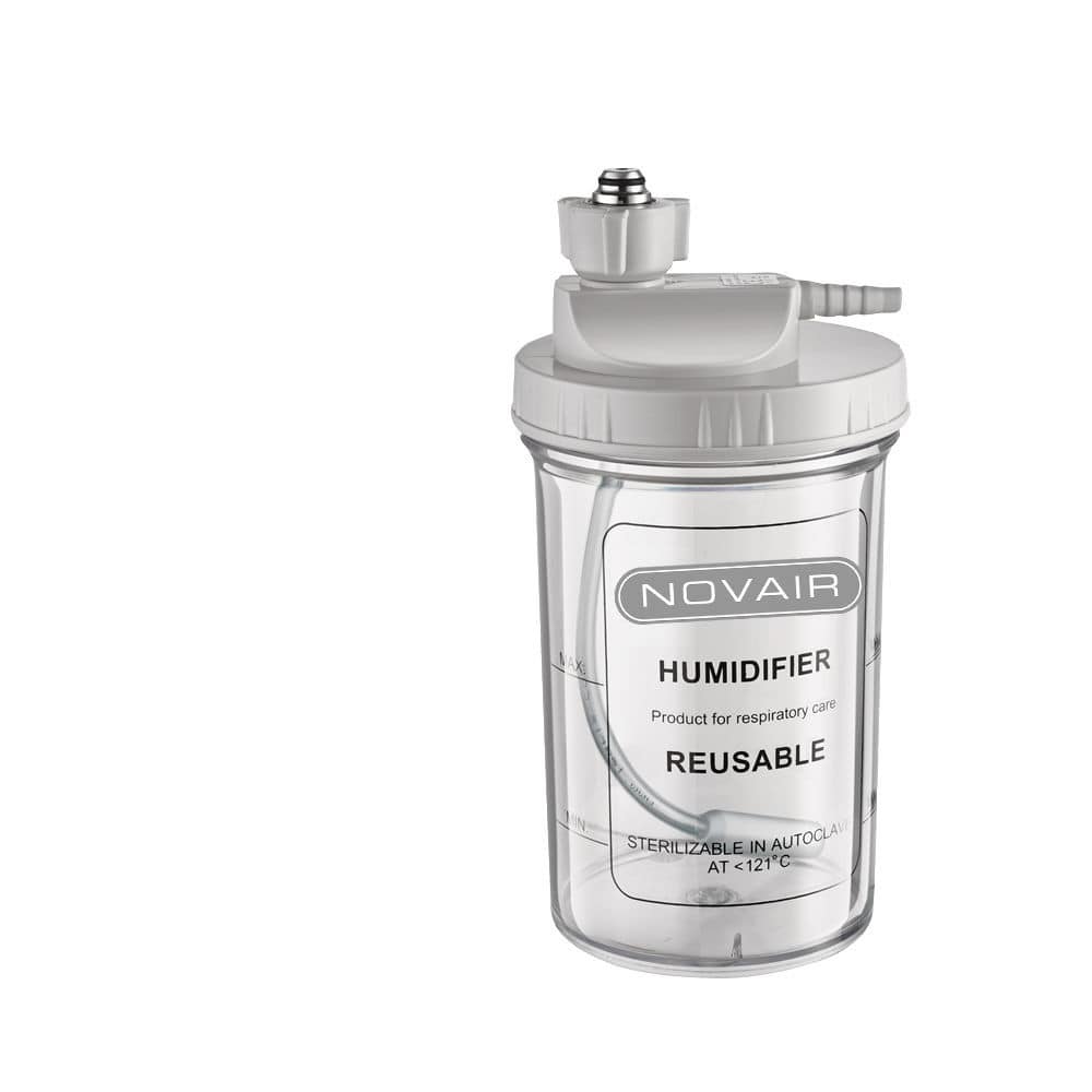 Bubble humidifier - Novair Oxyplus Technologies - disposable
