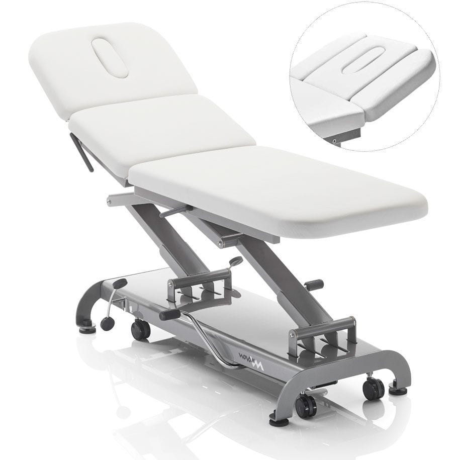 Hydraulic massage table - S3 - Novak M - on casters / with headrest ...