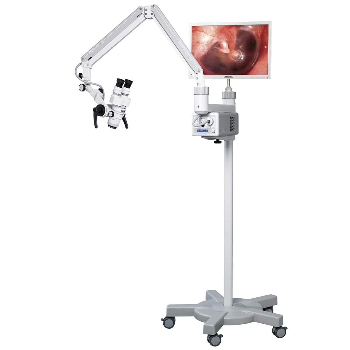 ENT examination microscope - OP-C12 - OPTOMIC - wall-mounted / ceiling ...