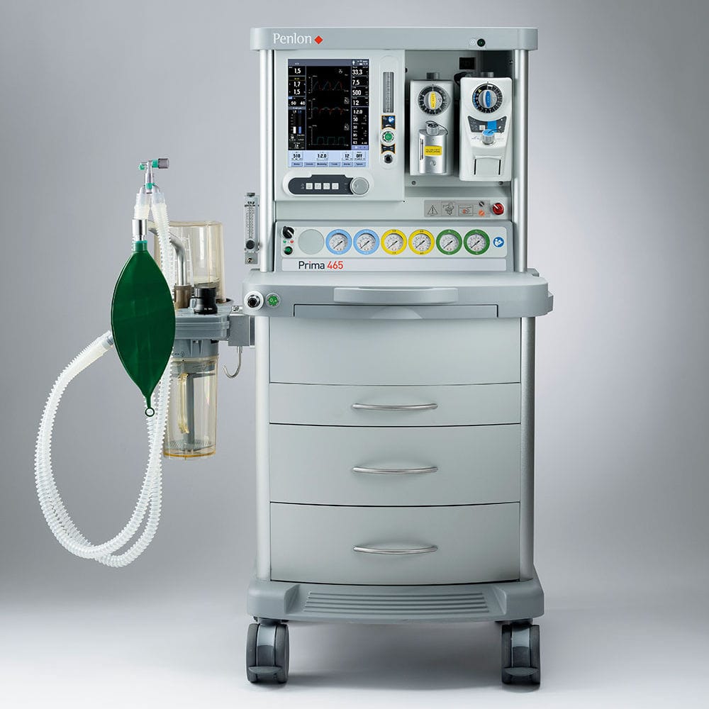 Trolley-mounted anesthesia workstation - Prima 465 - Penlon - with ...